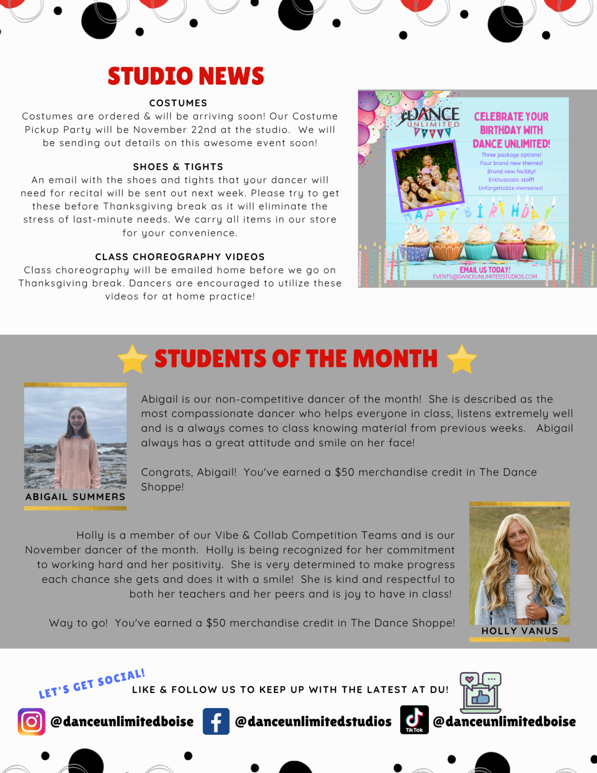 November 2025 Newsletter - Dance Classes Meridian / Boise – Dance ...